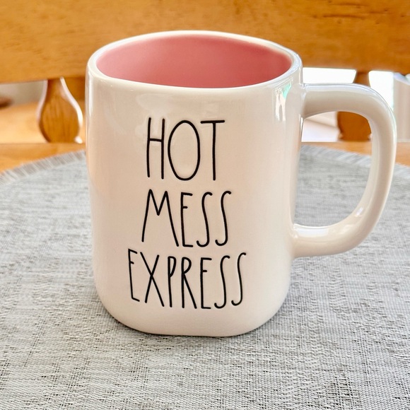 Rae Dunn | Other | Rae Dunn Hot Mess Express White And Pink Ceramic ...